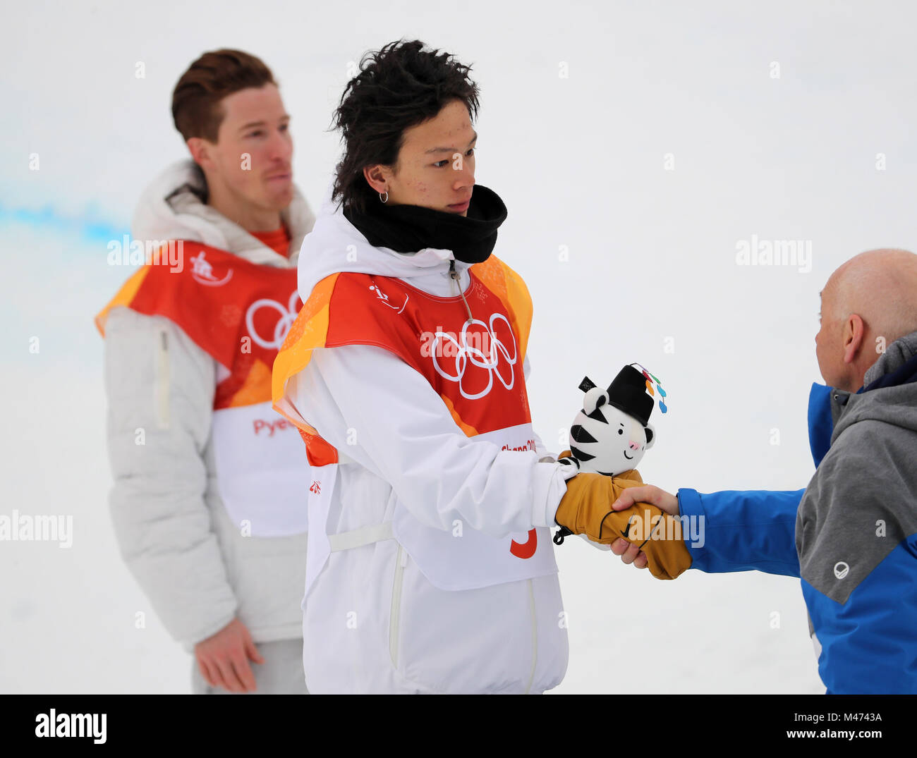 PyeongChang, South Korea. 14th Feb, 2018. Silver medal winner AYUMU ...