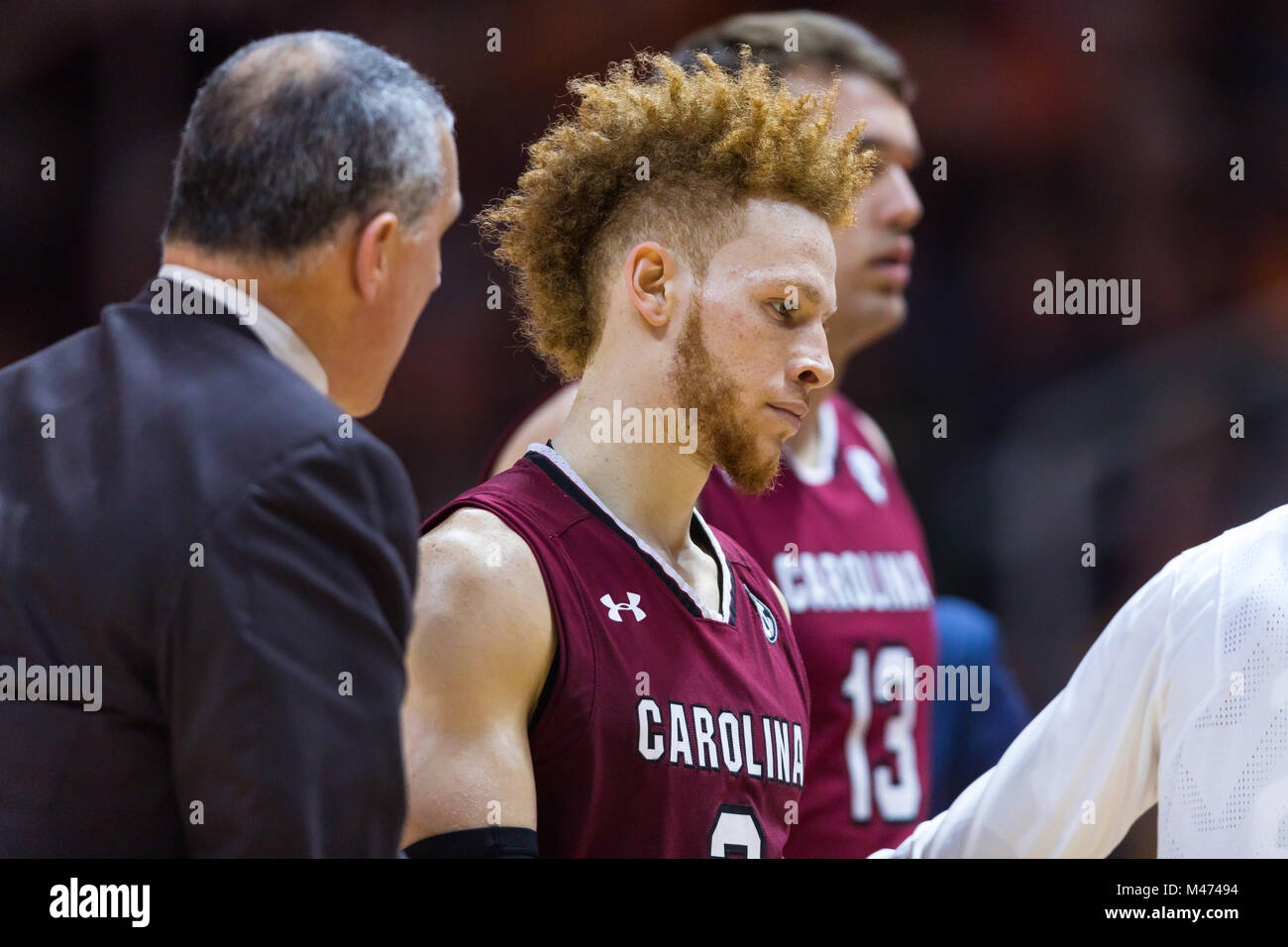 February 13, 2018: head coach Frank Martin of the South Carolina ...