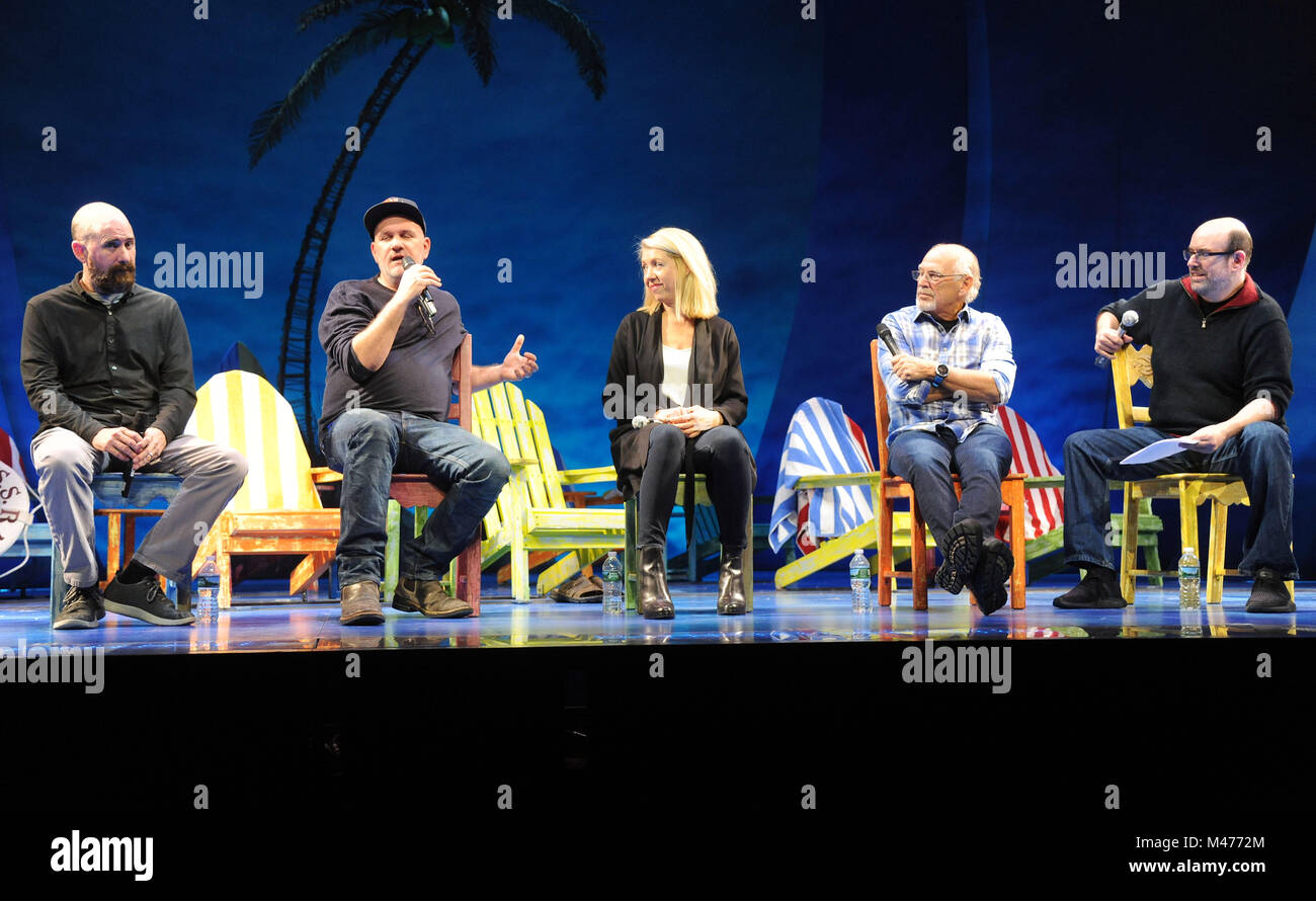 New York, NY, USA. 14th Feb, 2018. Greg Garcia, Mike O'Malley, Kelly ...