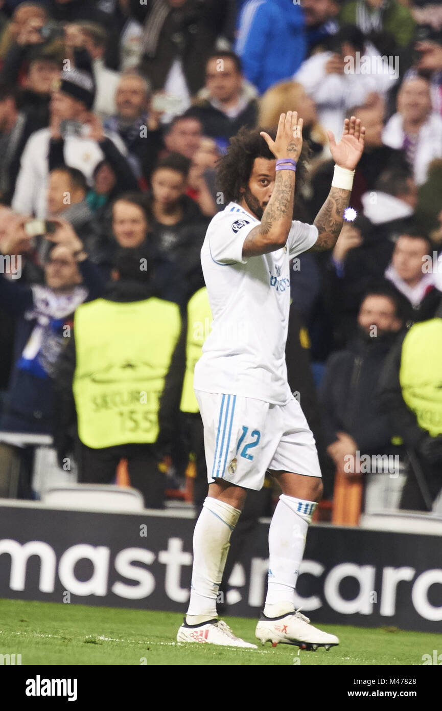 Madrid, Spain. 14th Feb, 2018. Marcelo (defender; Real Madrid) in ...