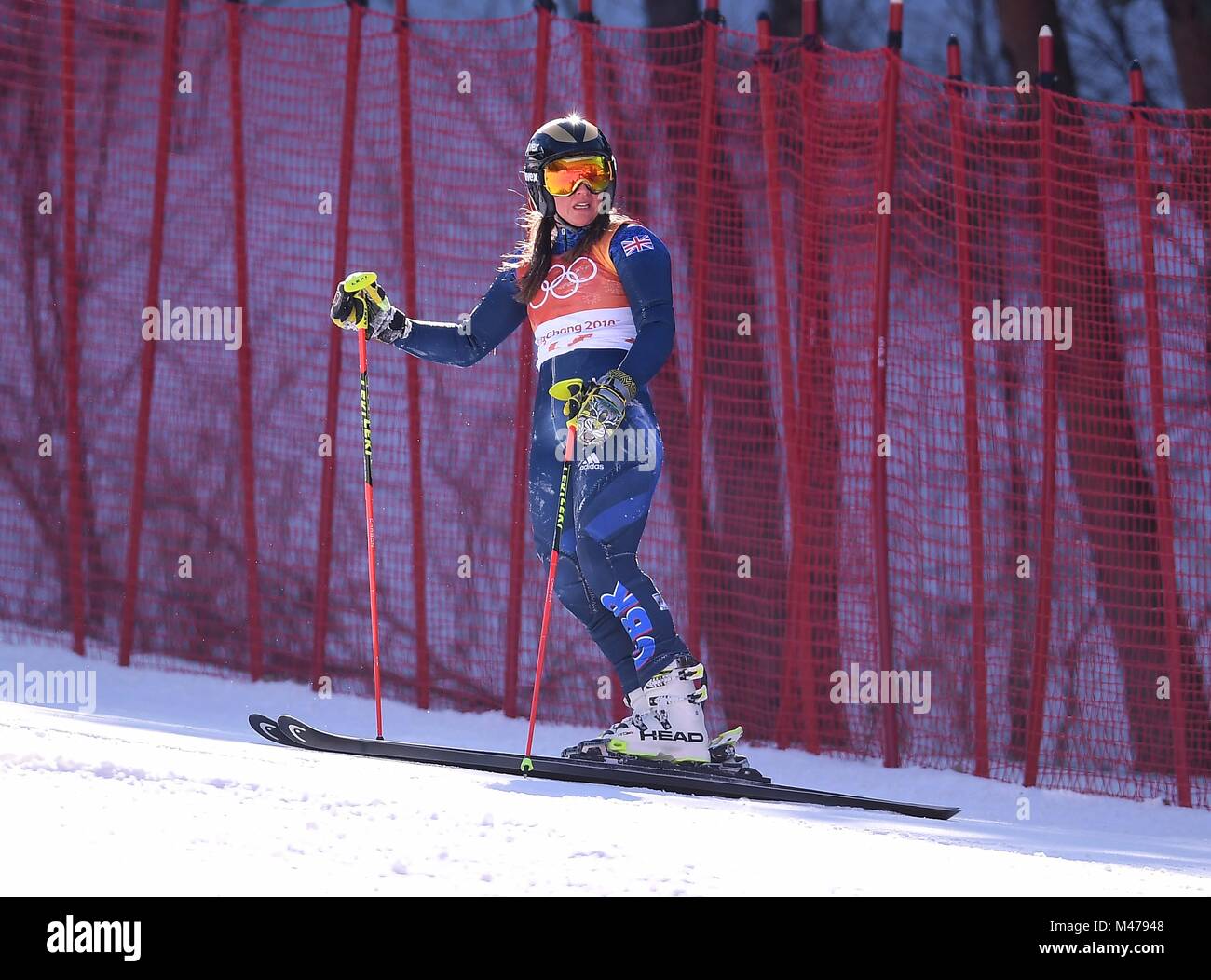 Pyeongchang, South Korea. 15th February, 2018. Alex Tilley (GBR) after ...