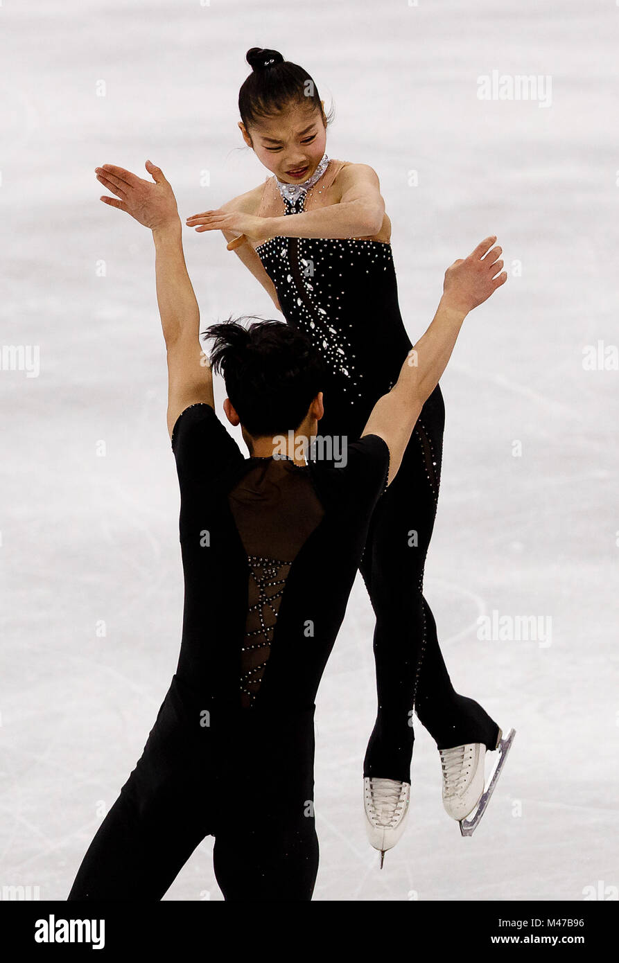 Gangneung, South Korea. 15th Feb, 2018. Tae Ok Ryom and Ju Sik Kim of ...