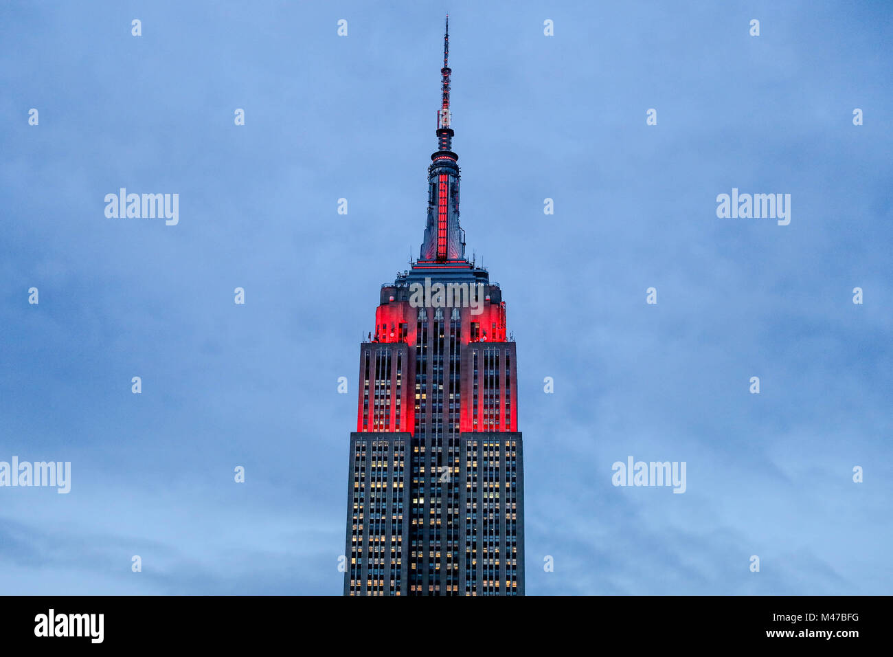 New York, New York, USA. 14th Feb, 2018. View of the Empire State ...