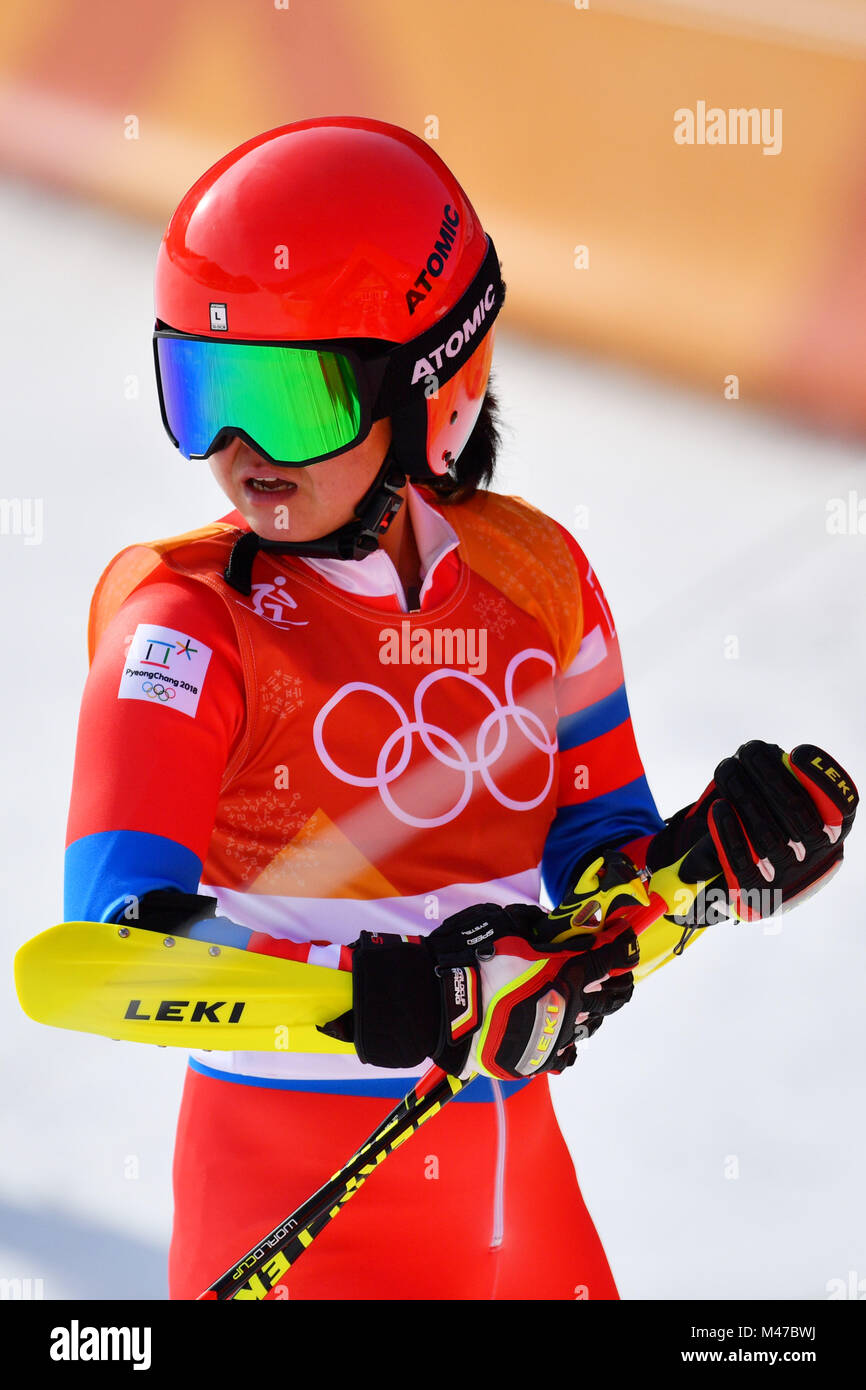 Pyeongchang, South Korea. Credit: MATSUO. 15th Feb, 2018. Kim Ryon ...