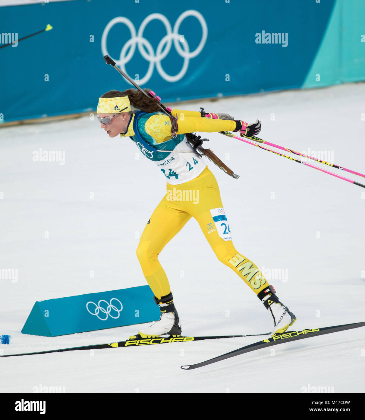 PyeongChang, South Korea. 15th Feb, 2018. Gold medal winner HANNA ...