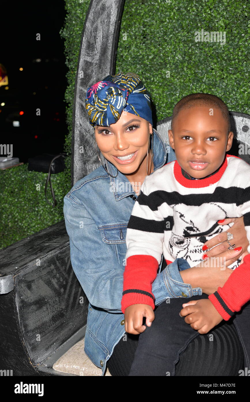 Los Angeles, Ca, USA. 14th Feb, 2018. Tamar Braxton, Logan Vincent ...