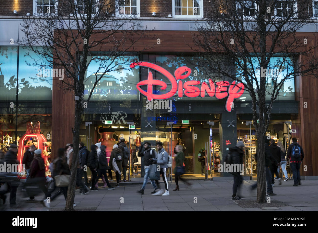 London, UK. 30th Jan, 2018. Disney store seen in London famous Oxford ...