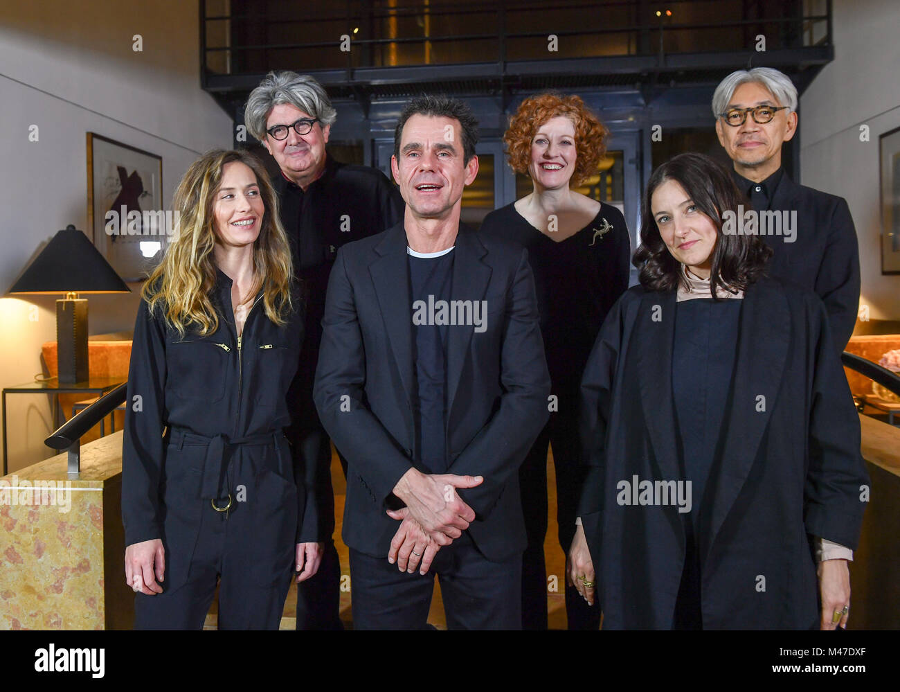 Berlin, Germany. 14th Feb, 2018. Members of the international jury ...