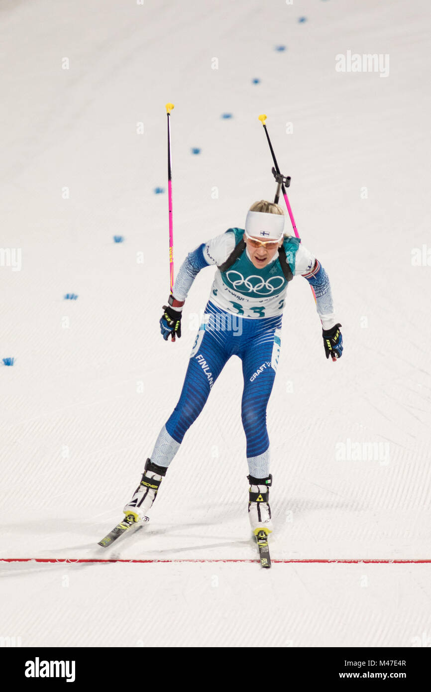 PyeongChang, South Korea. 15th Feb, 2018. KAISA MAKARAINEN of Finland ...