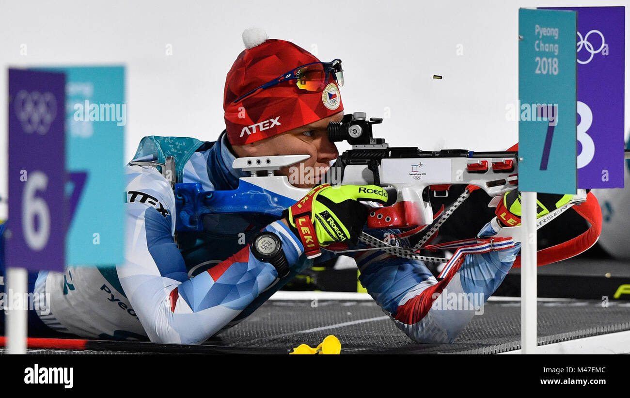 Pyeongchang, Jizni Korea. 15th Feb, 2018. Czech biathlete Adam Vaclavik ...