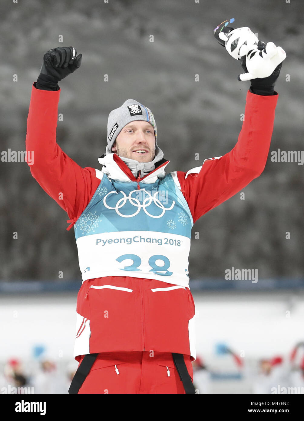 Pyeongchang, South Korea. 15th Feb, 2018. Austria's Dominik ...