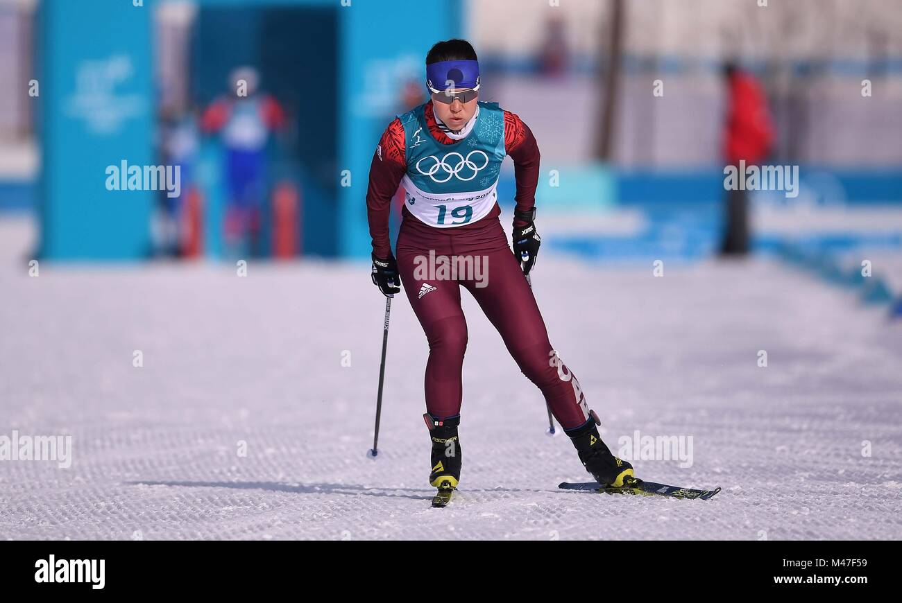 Pyeongchang, South Korea. 15th Feb, 2018. Alisa Zhambalova (OAR ...