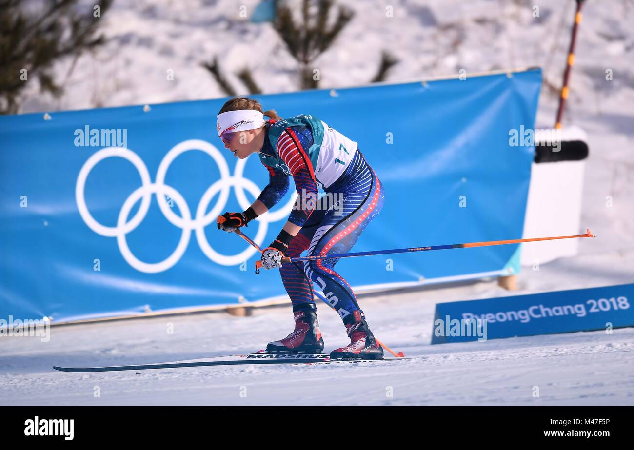 Pyeongchang, South Korea. 15th Feb, 2018. Elisabeth Stephen (USA ...
