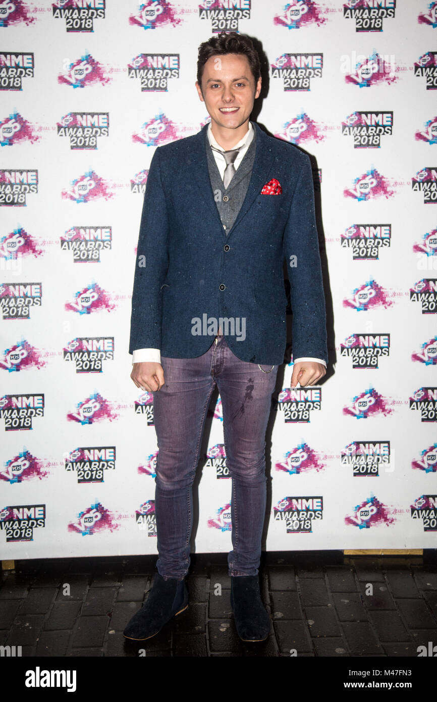 London, UK. 14th Feb, 2018. Tyger Drew-Honey arrives at the VO5 NME ...