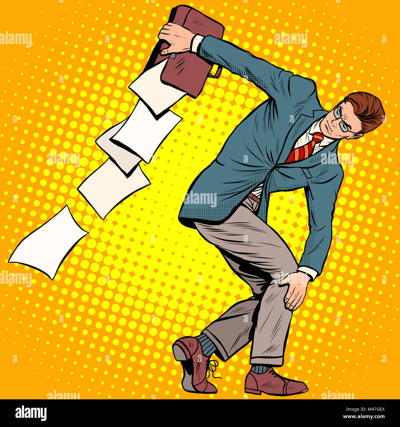 businessman discus thrower Stock Photo - Alamy