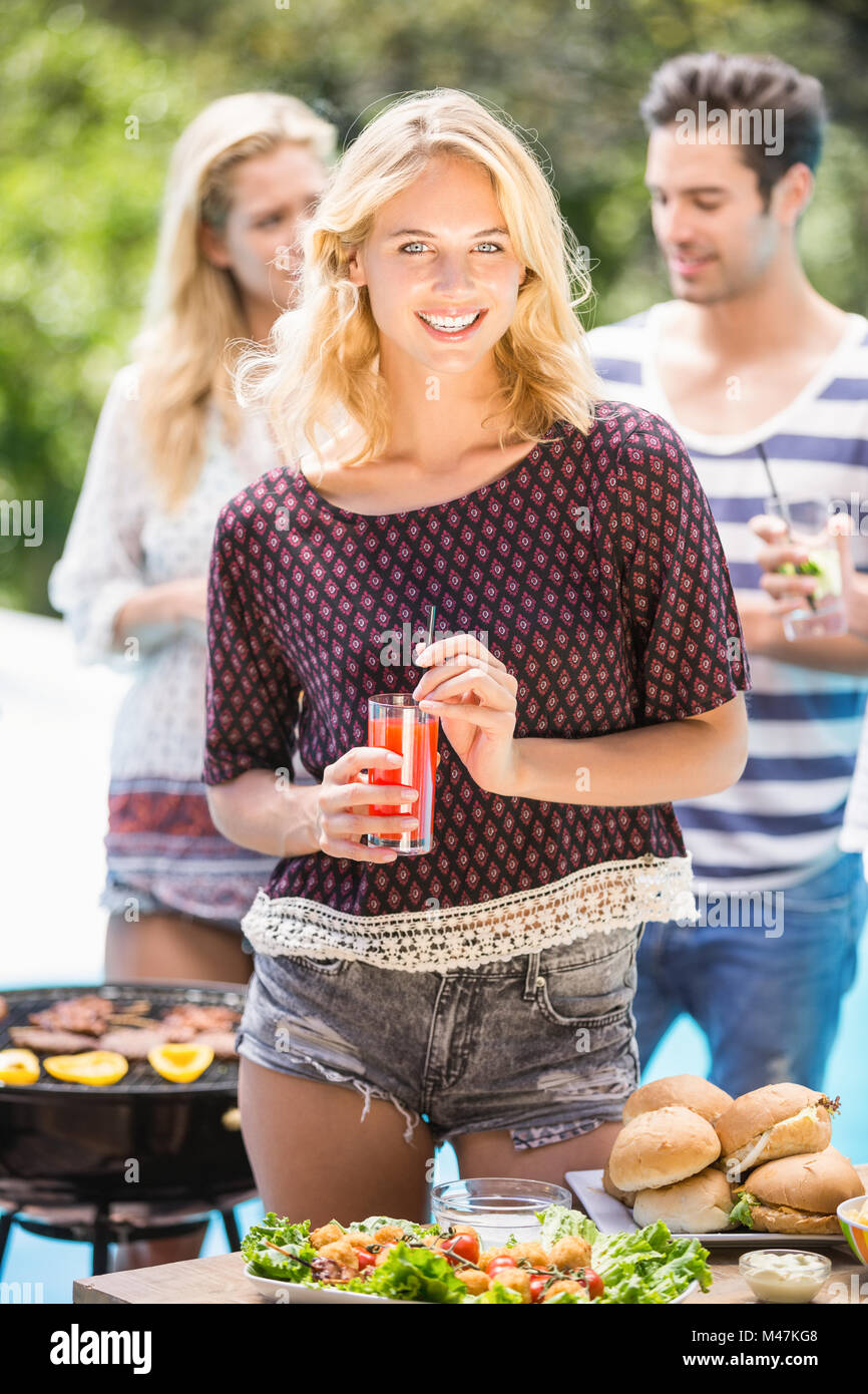 Blonde Woman Barbecue High Resolution Stock Photography and Images - Alamy