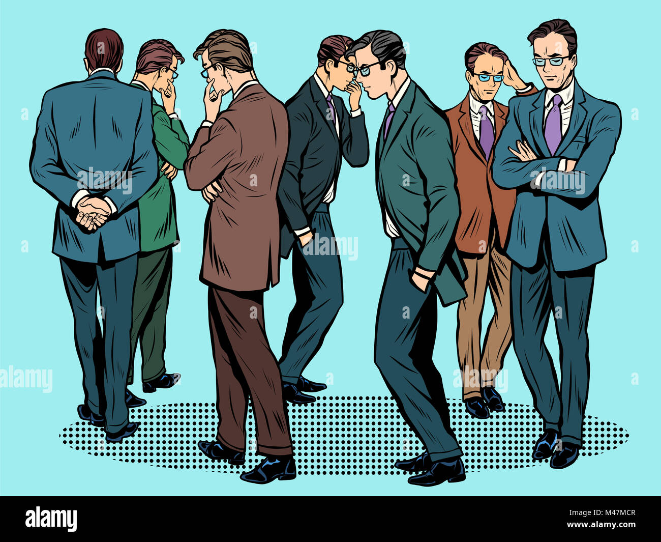 Thinking intellectual work, the man goes around Stock Photo - Alamy