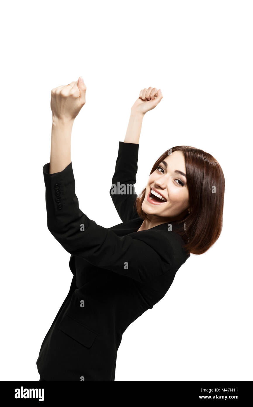 Successful young business woman happy for her success Stock Photo - Alamy