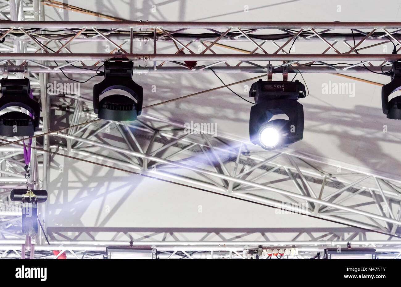 stage spotlight with light beams Stock Photo - Alamy