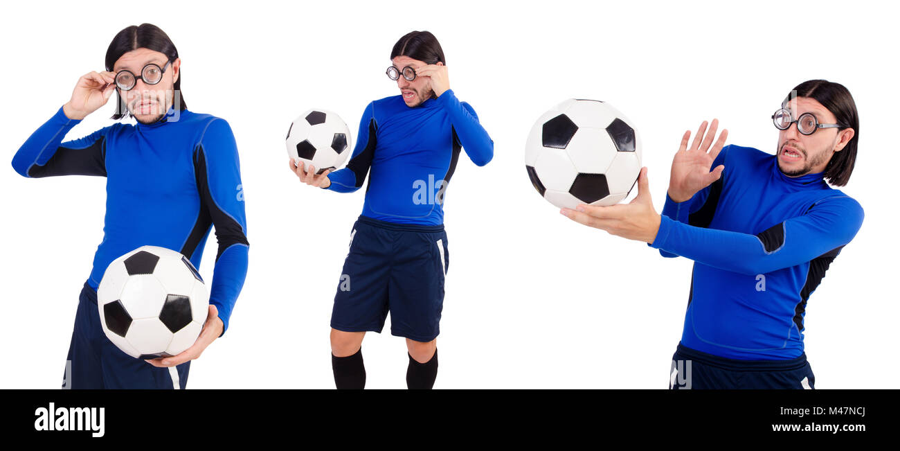 Football player isolated on the white background Stock Photo - Alamy