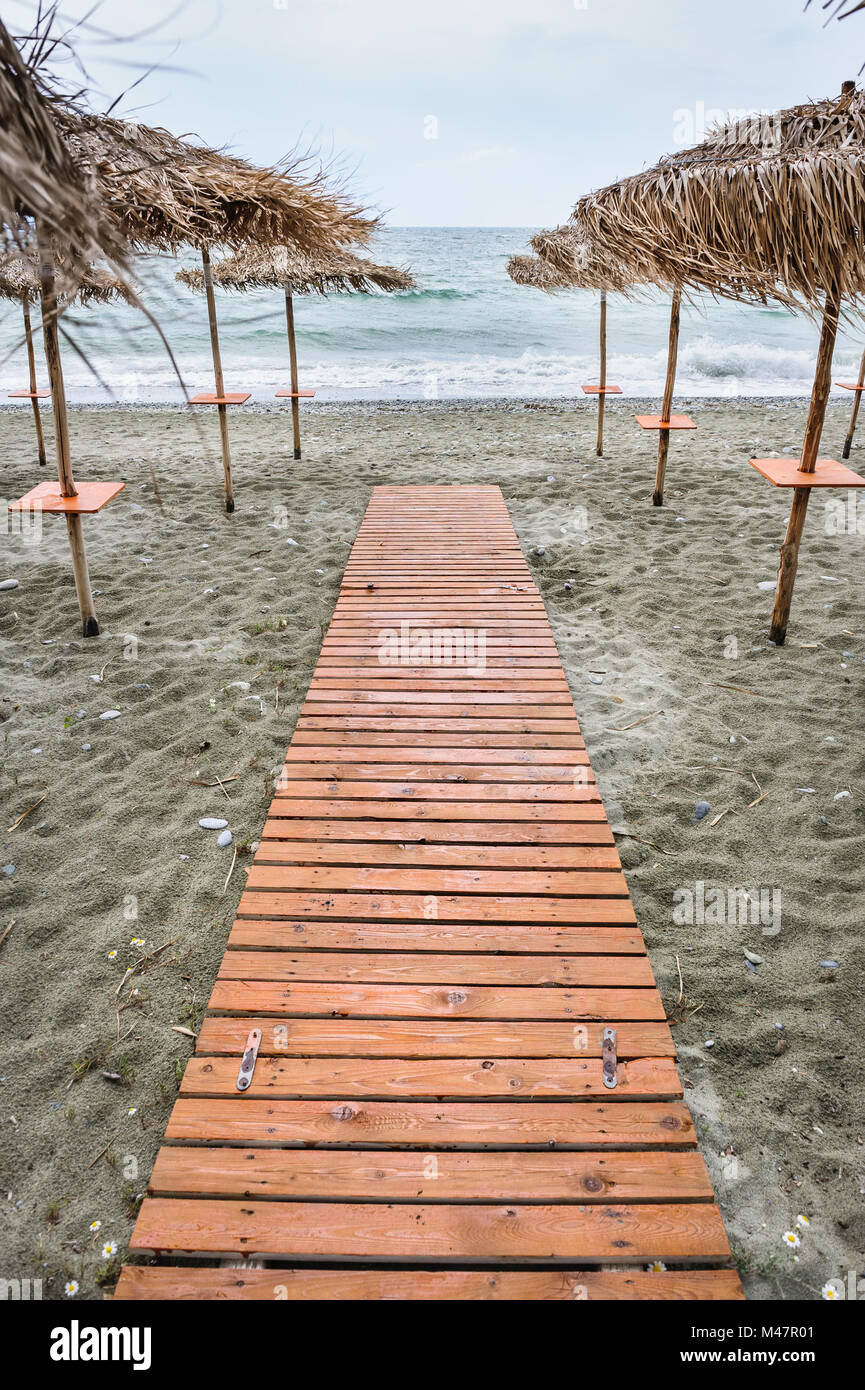 Overcast sky at the beach Stock Photo - Alamy