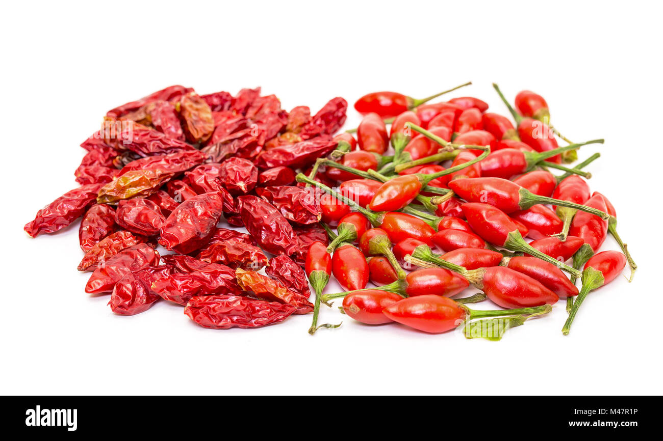 Heap of Ripe and Dried Red Peppers Piri-Piri Stock Photo - Alamy