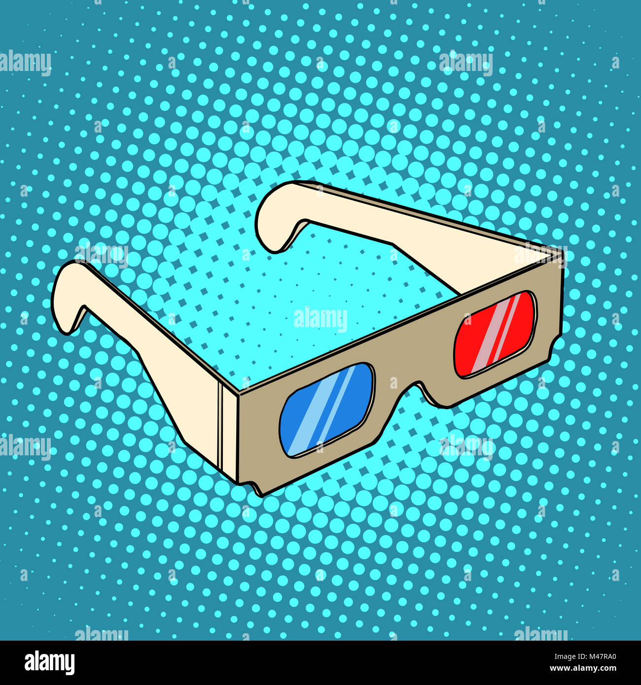 Stereo 3d glasses for cinema Stock Photo - Alamy