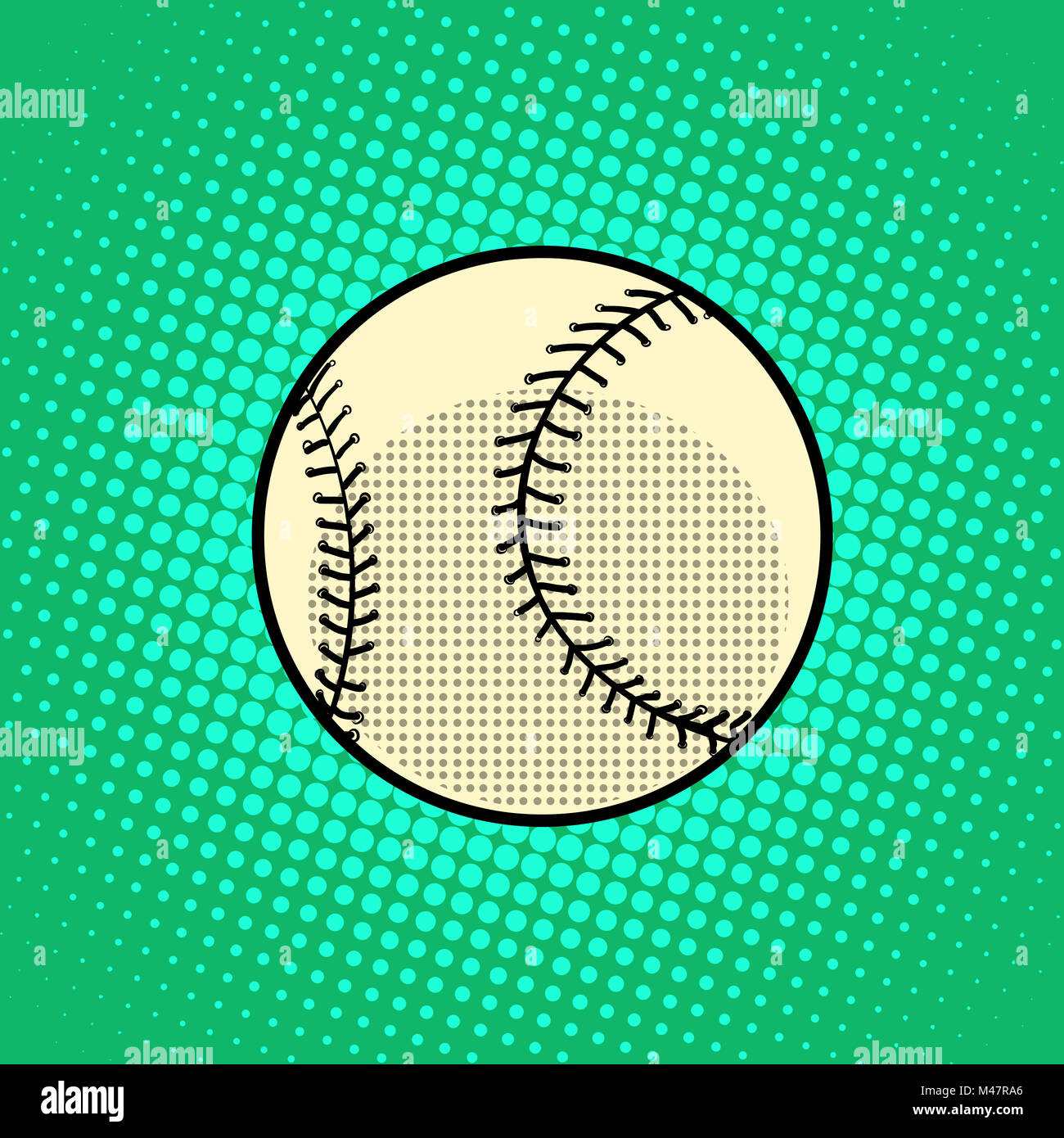 Baseball Ball pop art retro style Stock Photo - Alamy