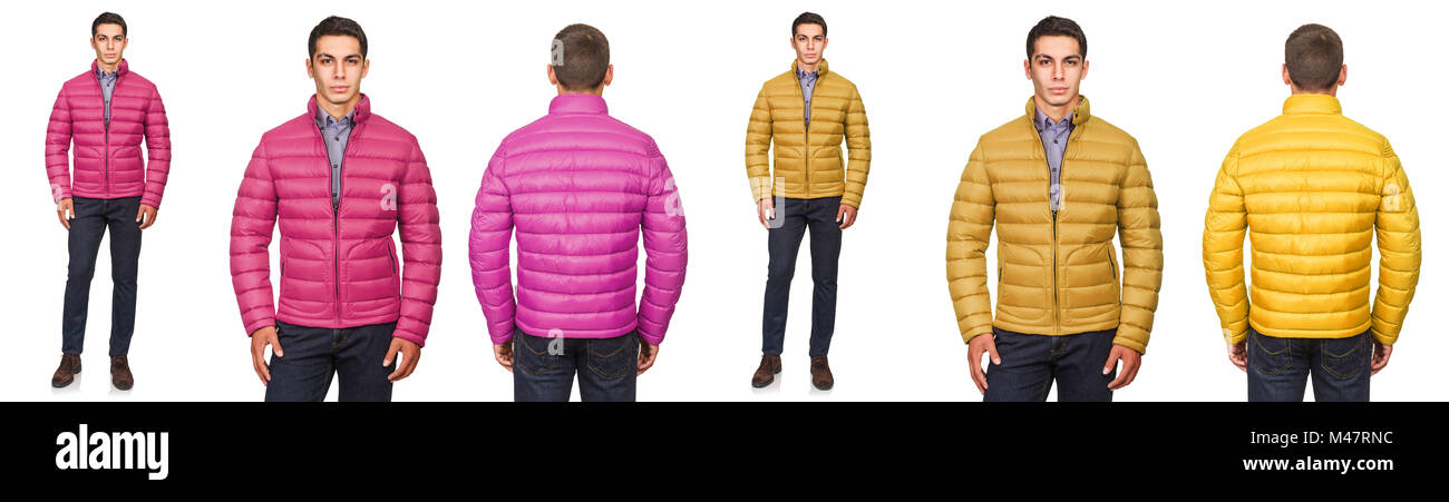 Young man in fashion concept isolated on white Stock Photo - Alamy