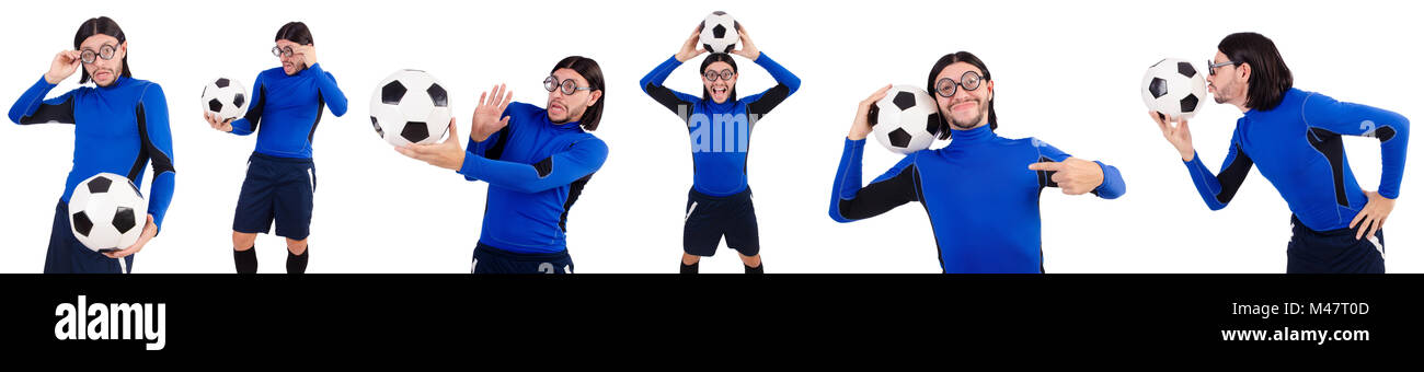 Football player isolated on the white background Stock Photo - Alamy