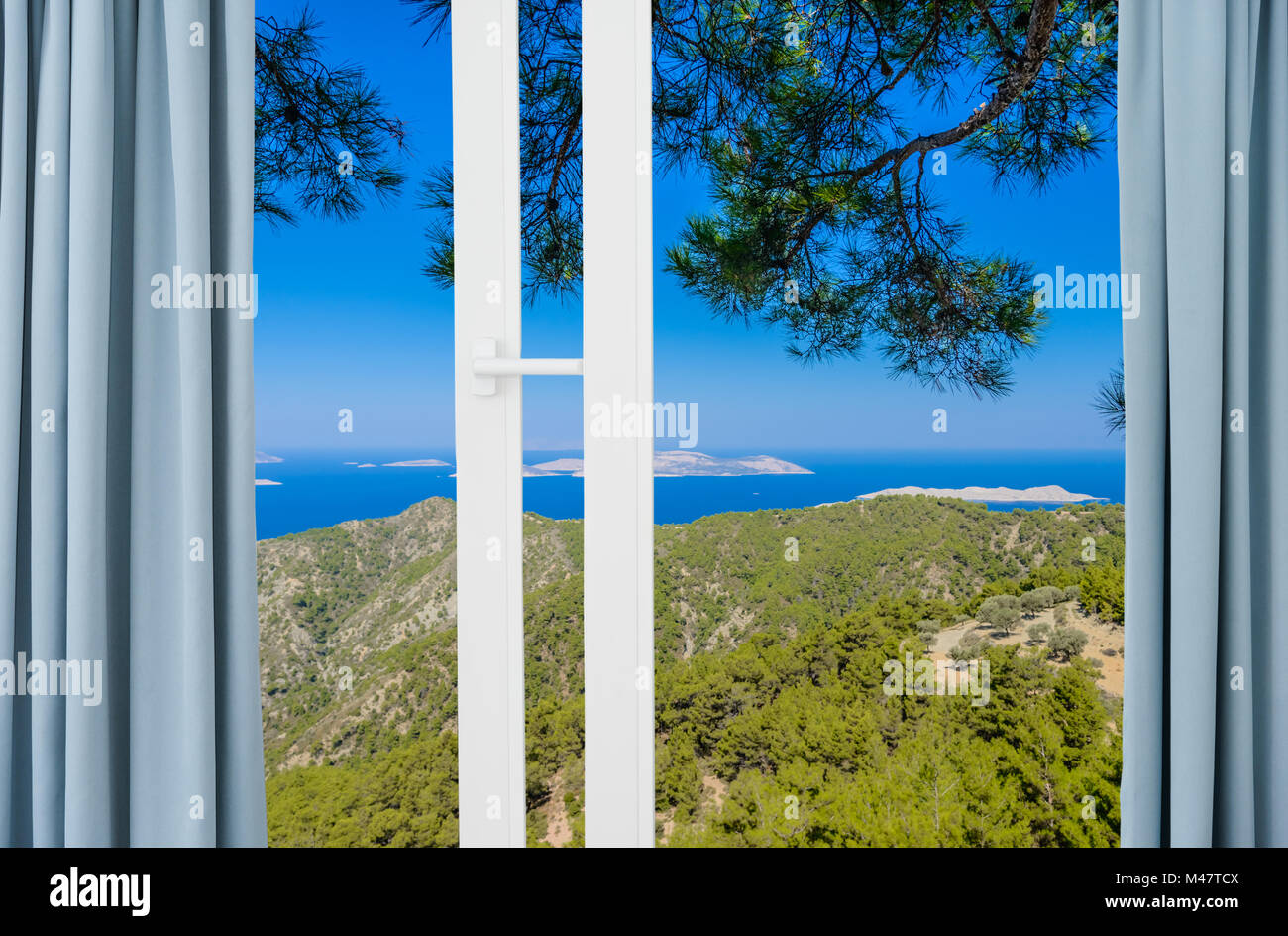 Window view nature hi-res stock photography and images - Alamy