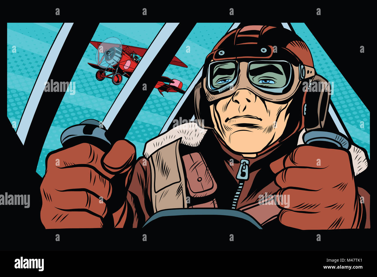 Pilot flying military aircraft Stock Photo - Alamy