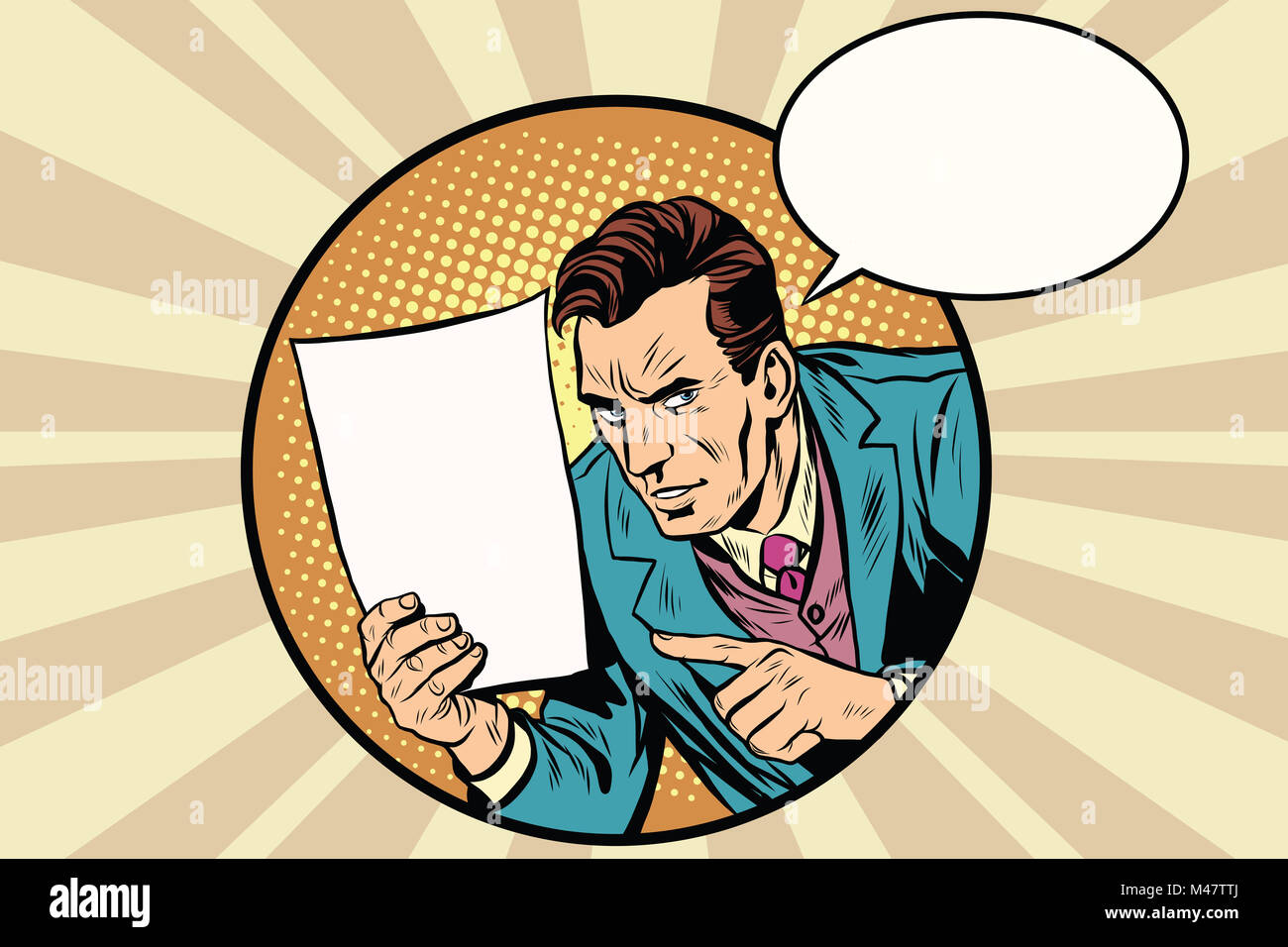 Male reminder white sheet of paper Stock Photo - Alamy