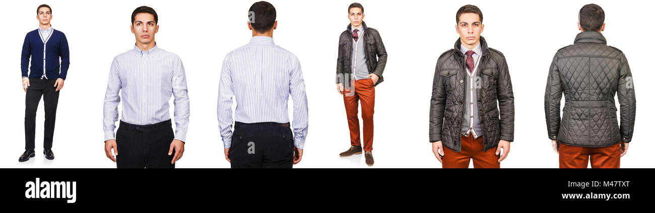 Young man in fashion concept isolated on white Stock Photo - Alamy