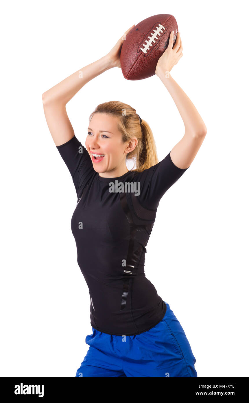 Female american quarterback hi-res stock photography and images - Alamy