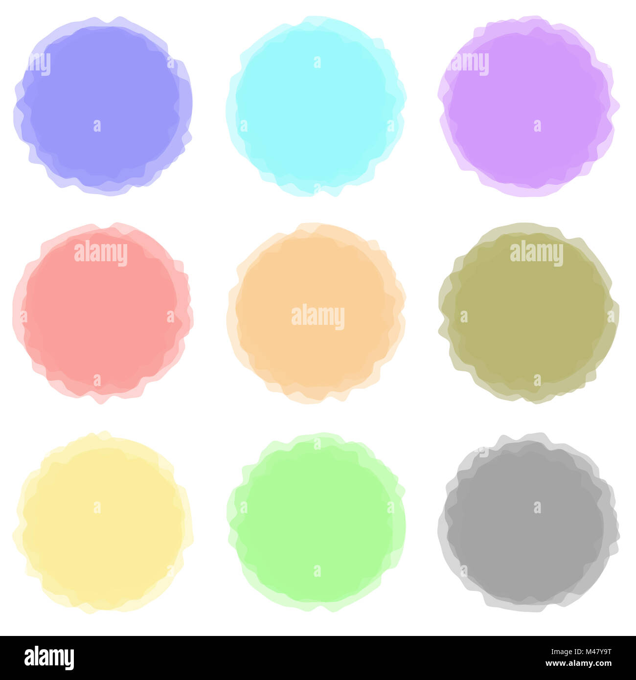 Vector set of rainbow watercolor banners hi-res stock photography and ...