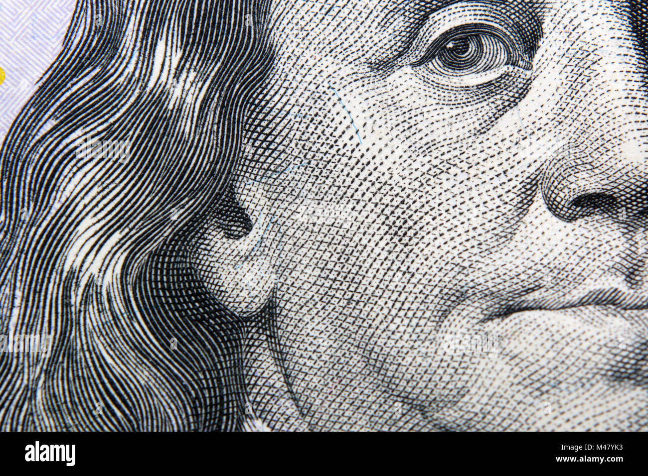 The American banknote closeup Stock Photo - Alamy