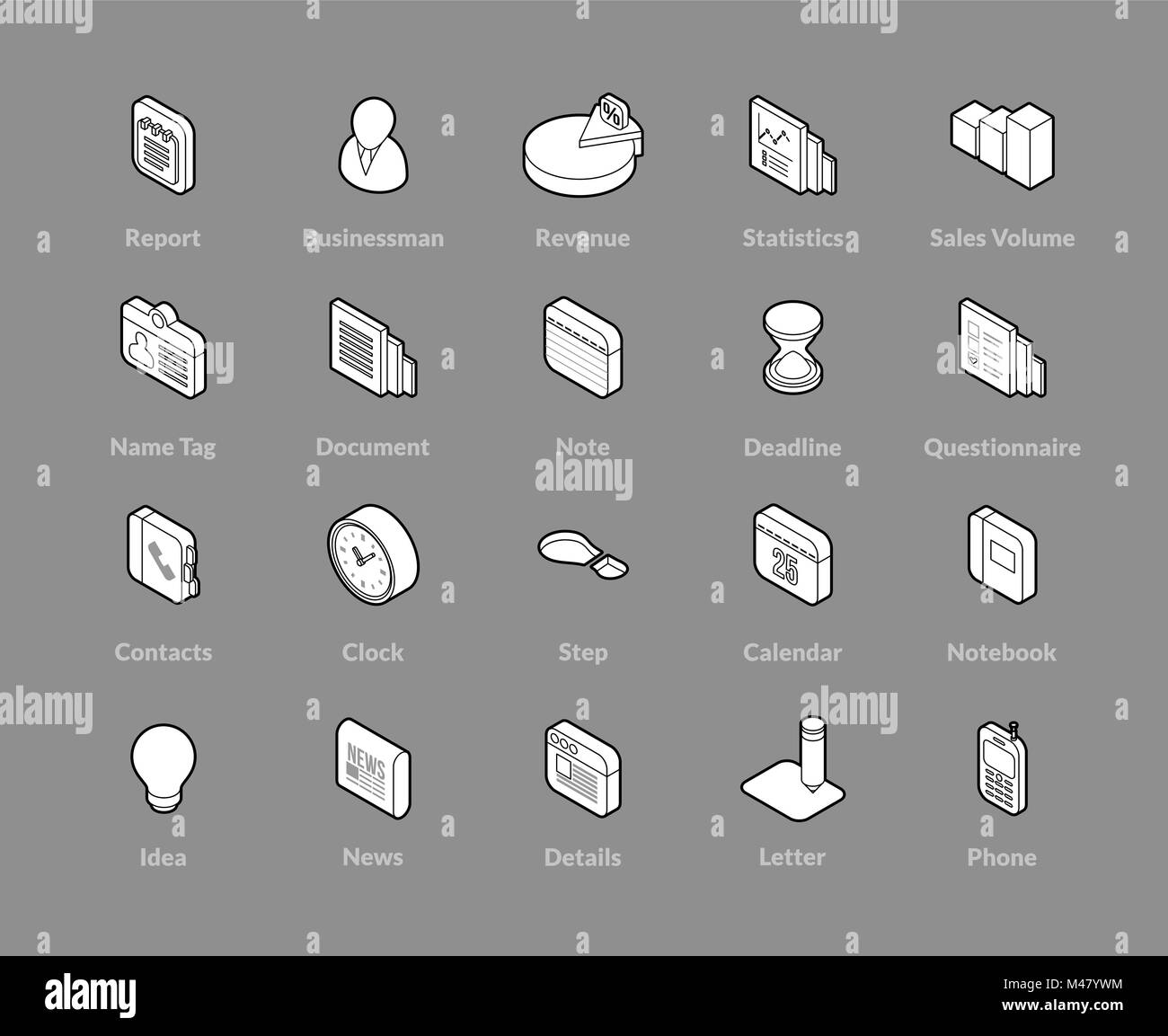 Business isometric Black and White Stock Photos & Images - Alamy