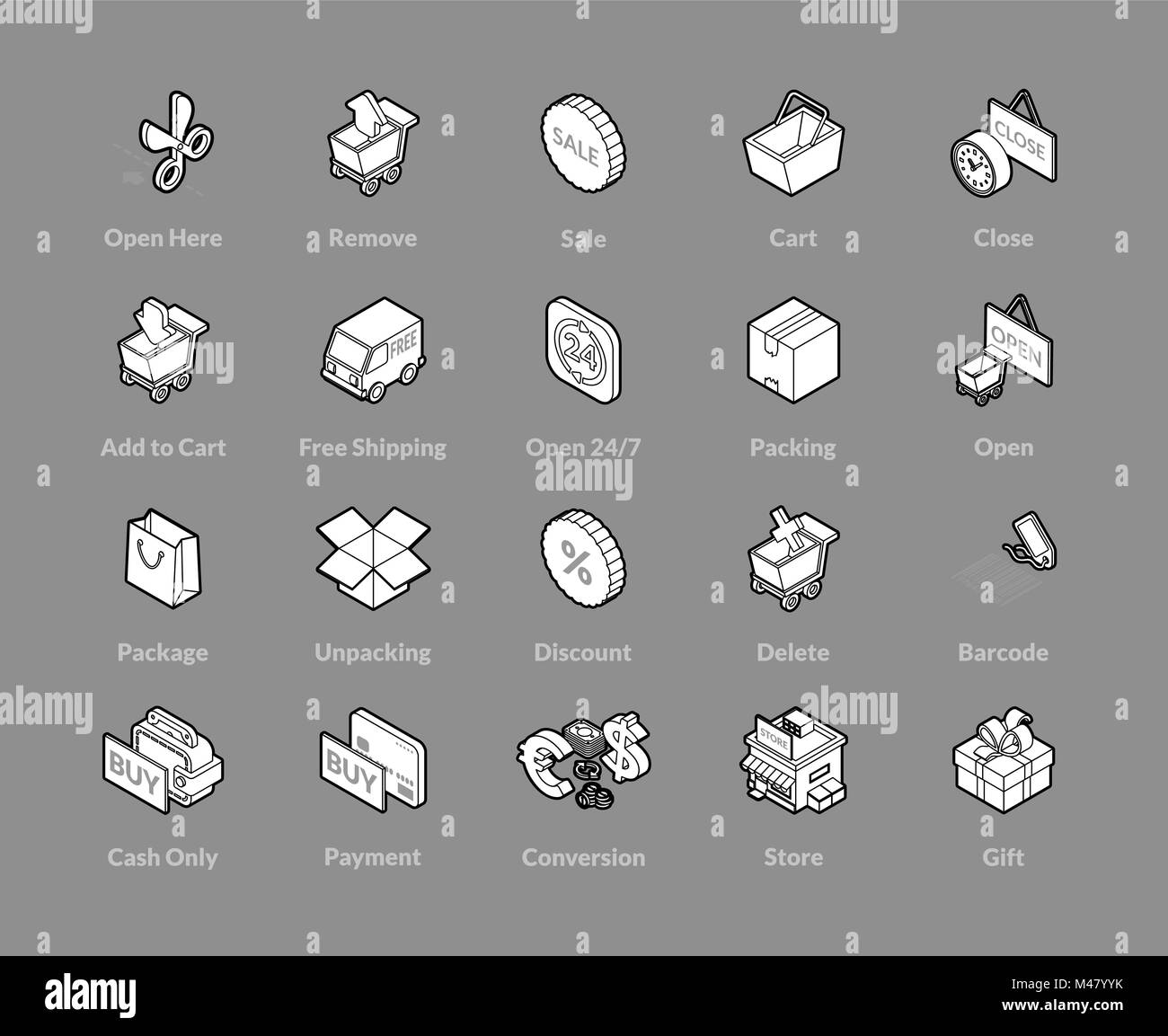 Shopping basket outline icon hi-res stock photography and images - Alamy