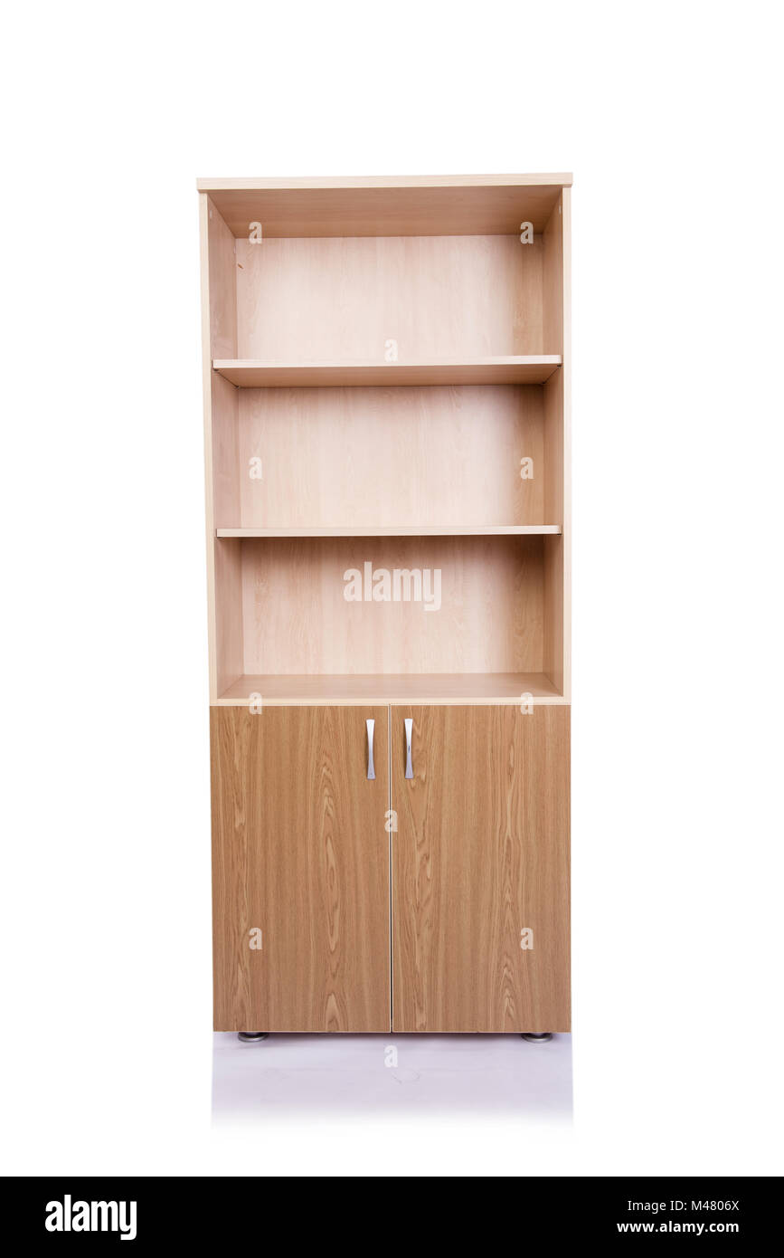 Office cabinet shelf isolated on white background Stock Photo - Alamy