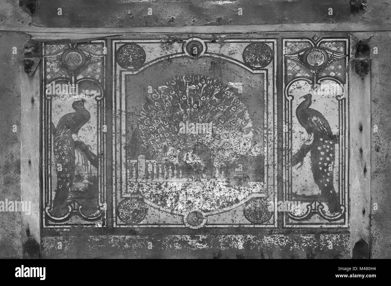 Black surface decorated white Black and White Stock Photos & Images - Alamy