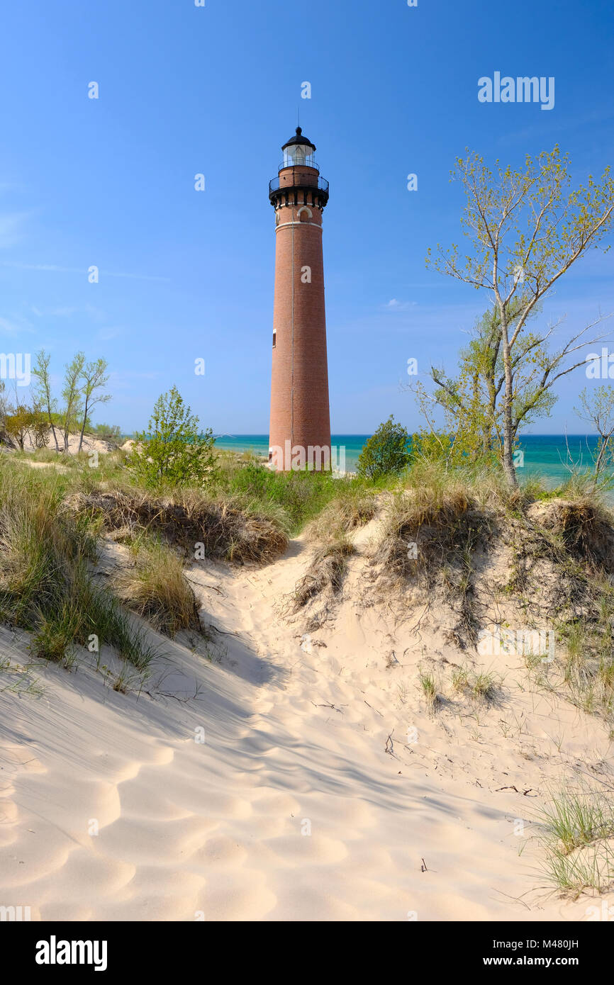 Little Sable Point Lighthouse in dunes, built in 1867 Stock Photo - Alamy