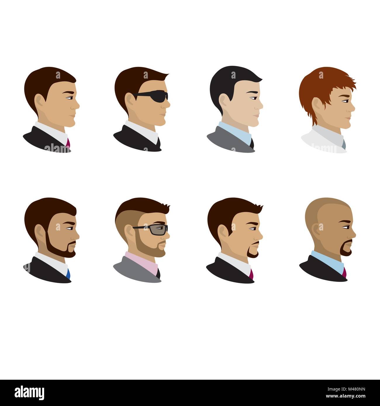 Cartoon man profile hi-res stock photography and images - Alamy