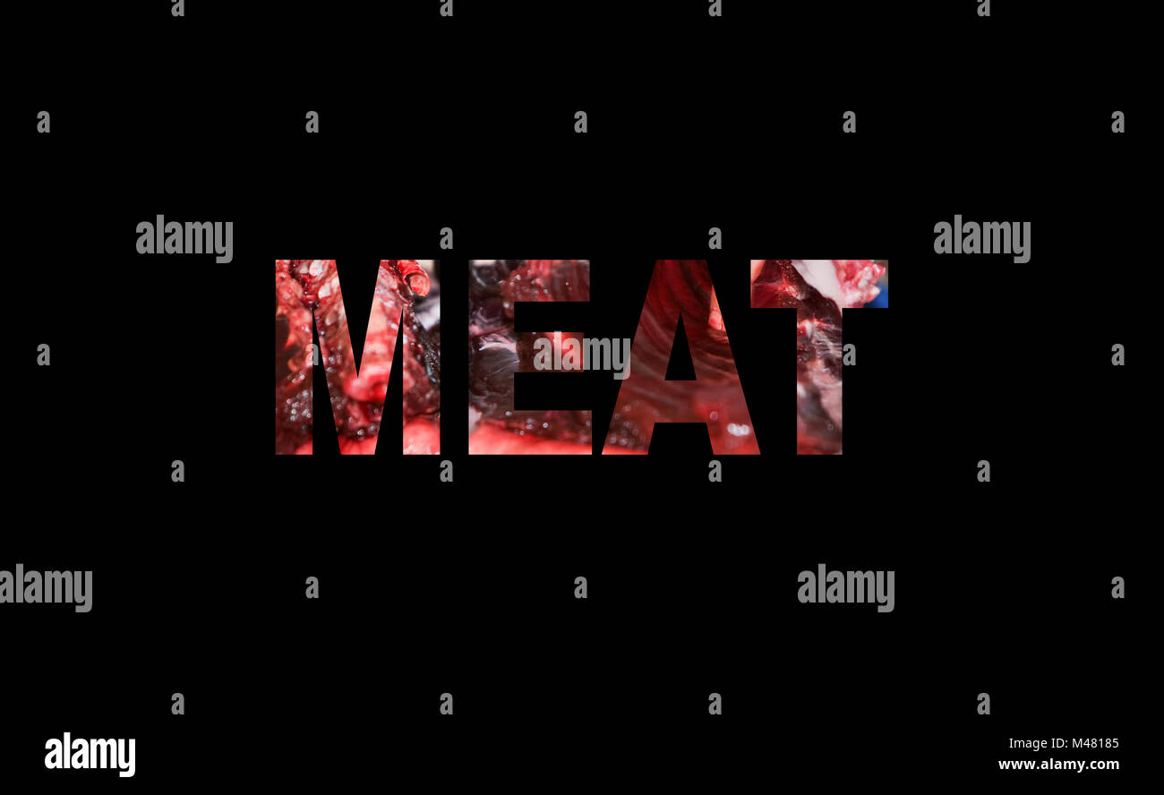 Meat word art hi-res stock photography and images - Alamy