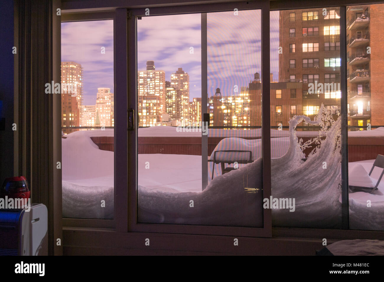 Terrace covered with snow Stock Photo - Alamy