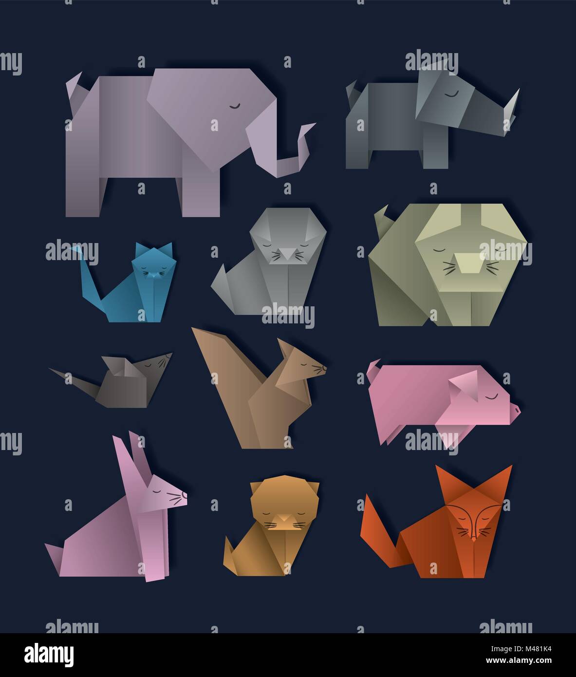 Paper craft pig Stock Vector Images - Alamy