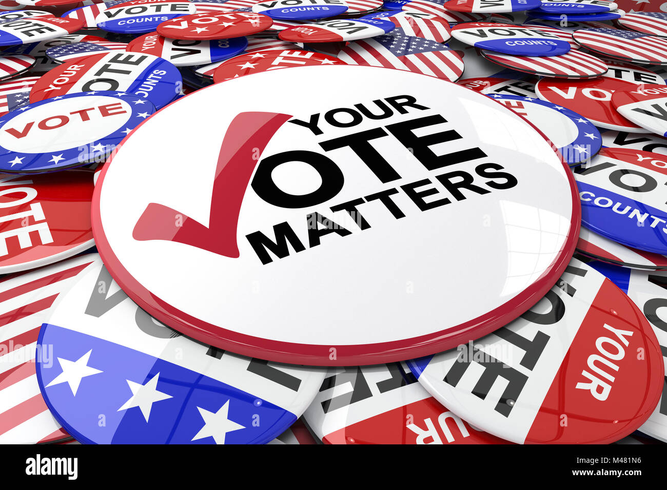 Composite image of vote button Stock Photo - Alamy