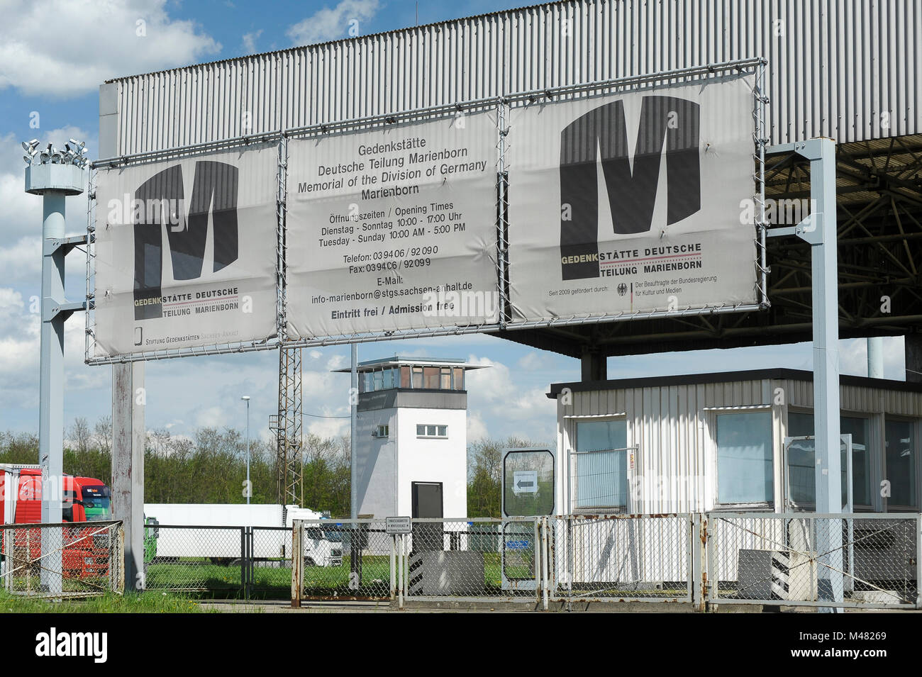 Former control point and passport control booths of ...