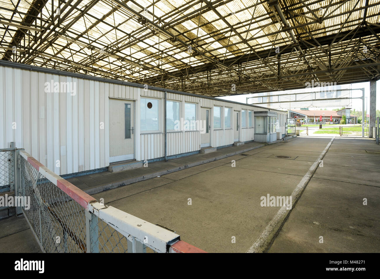 Former control point and passport control booths of ...