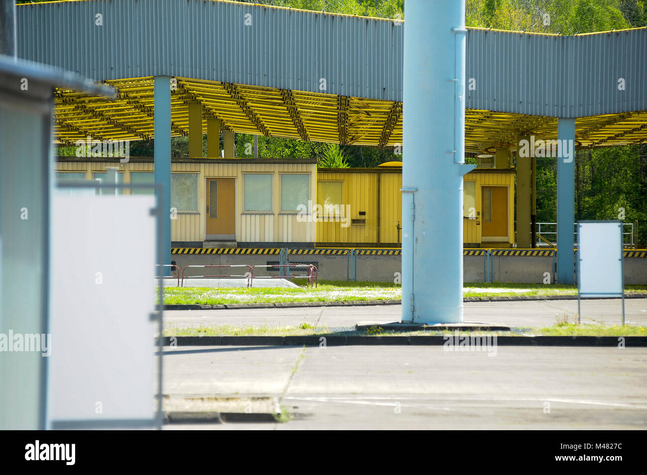 Former control point and passport control booths of ...